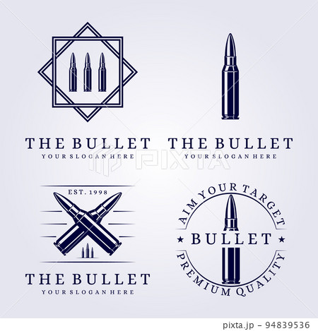 set and bundle of bullet icon symbol logo,...のイラスト素材 [94839536] - PIXTA