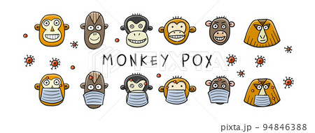Monkeypox 2022 virus - disease transmitted by...のイラスト素材 [94846388] - PIXTA