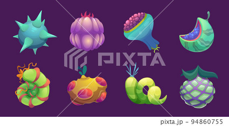 Fantasy fruits. Fairytale decorative comic...のイラスト素材 [94860755] - PIXTA