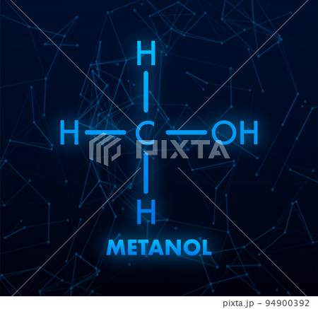 Methanol concept chemical formula icon label,...のイラスト素材 [94900392] - PIXTA