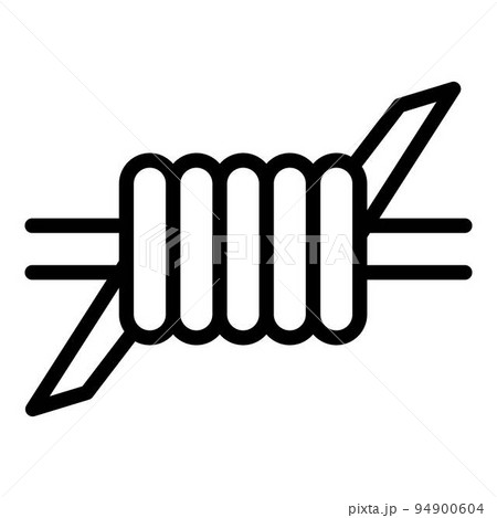 Spike wire icon. Outline spike wire vector icon...のイラスト素材 [94900604 ...