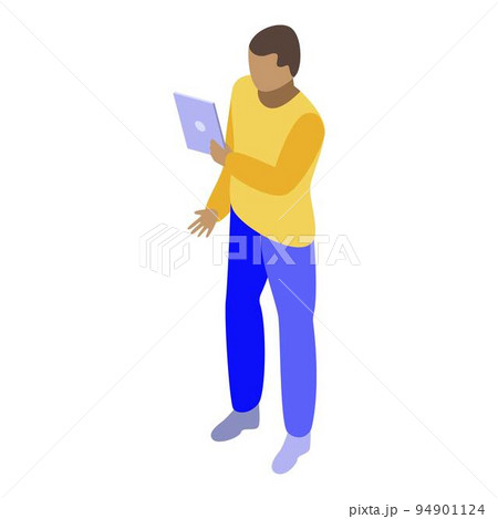 Kid tablet programming icon. Isometric of kid...のイラスト素材 [94901124] - PIXTA