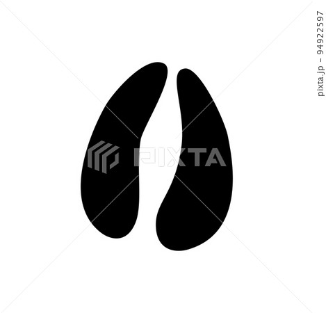 Elk moose animal footprints isolated black...のイラスト素材 [94922597] - PIXTA
