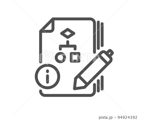 Documentation with algorithm line icon....のイラスト素材 [94924392] - PIXTA
