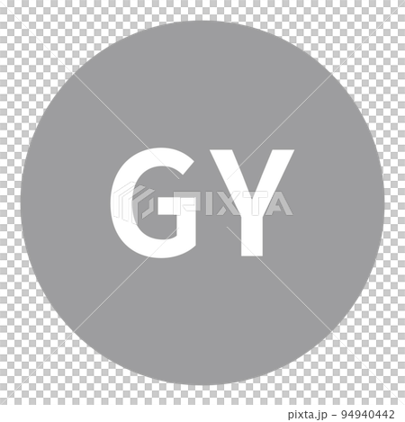 GY (gray) color abbreviation two letter icon - Stock Illustration ...