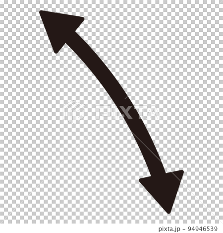 Illustration of a two-way curved arrow - Stock Illustration [94946539 ...