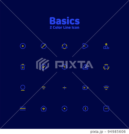 simple and minimal basic essential line icon...のイラスト素材 [94985606] - PIXTA
