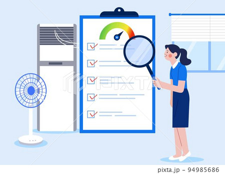 character and checklist_energy efficiencyのイラスト素材 [94985686] - PIXTA