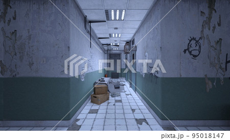 廃墟病院のイラスト素材 [95018147] - PIXTA