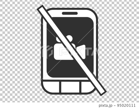 Smartphone recording prohibited - Stock Illustration [95020111] - PIXTA