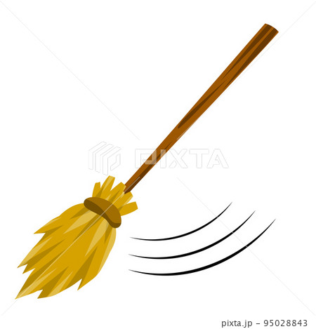 Broom. Rustic item for house cleaning. element...のイラスト素材 [95028843] - PIXTA