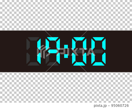 デジタル数字 時計の文字盤 ベクターイラスト 19時のイラスト素材 [95060726] - PIXTA