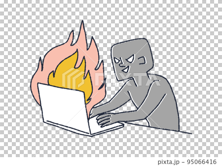 People who set the Internet on fire Crime and... - Stock Illustration ...