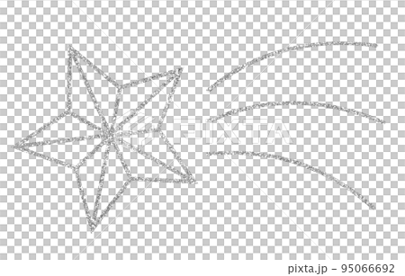 Illustration material shooting star Silver - Stock Illustration ...