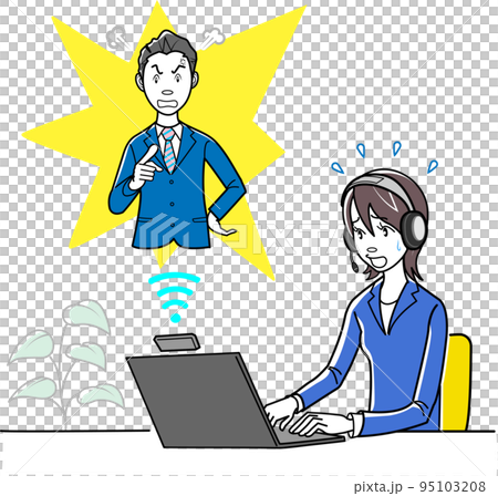 Call center receiving complaints - Stock Illustration [95103208] - PIXTA