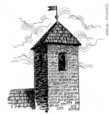 Castle Tower Outline