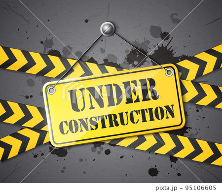 under construction signのイラスト素材 [95106605] - PIXTA