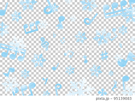 Background of snowflakes and musical notes (1)... - Stock Illustration ...