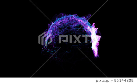 3D rendering cosmic energy strings. Energy...のイラスト素材 [95144809] - PIXTA