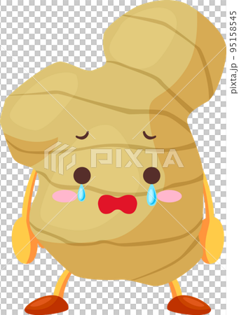 Illustration of cute ginger character crying - Stock Illustration ...