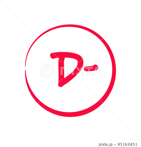 Grading system D . Grades for school with minus...のイラスト素材 [95163851 ...