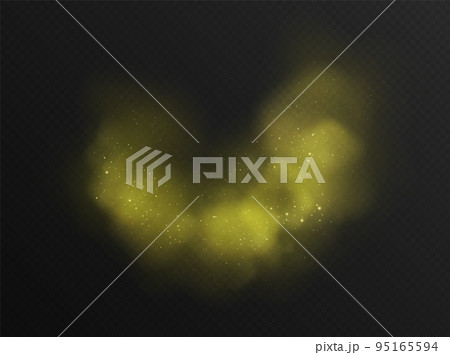 Pollen cloud, allergic flower grains, yellow...のイラスト素材 [95165594] - PIXTA
