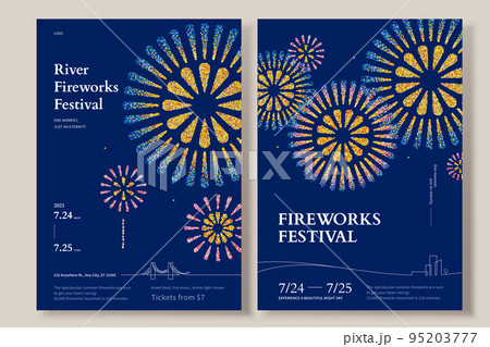 Fireworks Festival flyers templateのイラスト素材 [95203777] - PIXTA