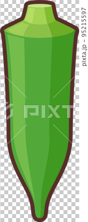 Simple and cute okra illustration - Stock Illustration [95215597] - PIXTA