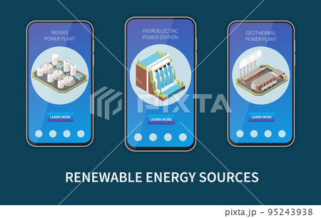 Renewable Energy Banners Setのイラスト素材 [95243938] - PIXTA