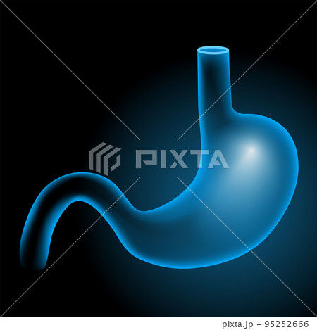 blue stomach on dark background.のイラスト素材 [95252666] - PIXTA