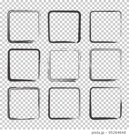 Square frame set with rounded corners of... - Stock Illustration ...