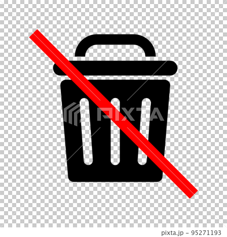 Cannot use trash can. Do not throw garbage in... - Stock Illustration ...