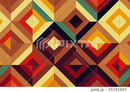 Seamless geometric pattern. Geometric simple...のイラスト素材 [95295897] - PIXTA