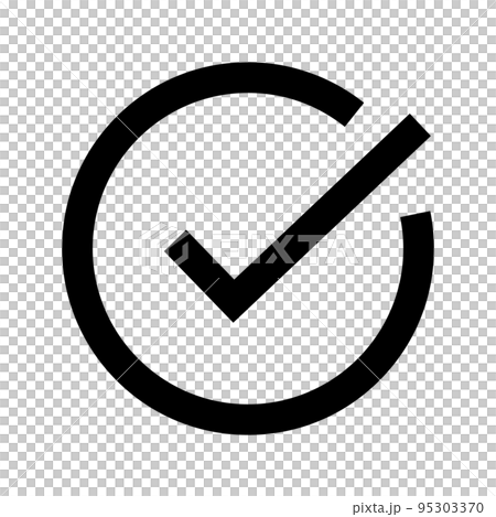 check box round black - Stock Illustration [95303370] - PIXTA