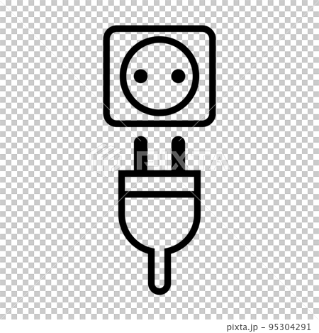 Electrical outlet and receptacle icon. charging... - Stock Illustration ...
