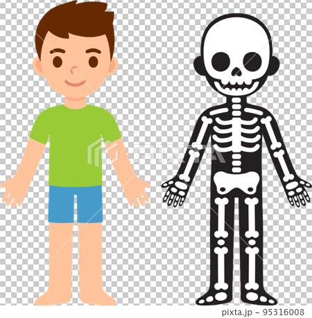 Cartoon boy skeleton - Stock Illustration [95316008] - PIXTA