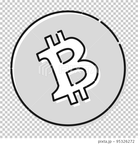 Simple Bitcoin Cash (BCH) icon (black and white) - Stock Illustration ...