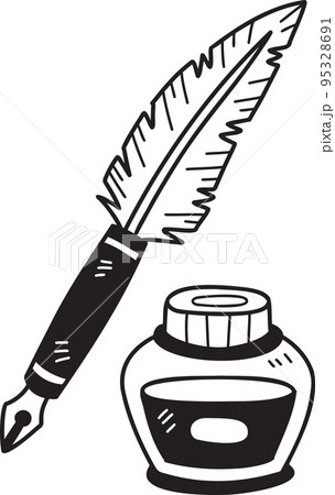 Ink Pot Clipart Black And White