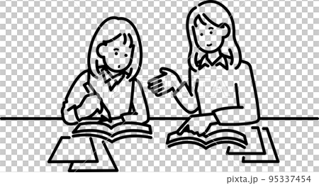 Image illustration of tutoring and individual... - Stock Illustration ...