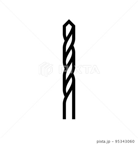 twist drill bit line icon vector illustrationのイラスト素材 [95343060] - PIXTA