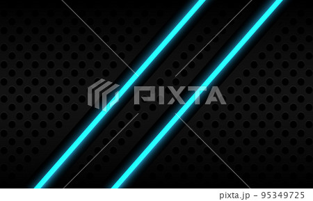 Abstract blue neon light slash geometric on...のイラスト素材 [95349725] - PIXTA