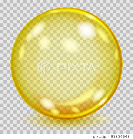 Big yellow transparent glass sphere....のイラスト素材 [95354643] - PIXTA