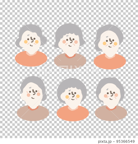 Senior elderly female pop icon upper body... - Stock Illustration ...