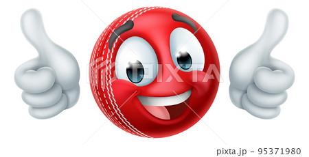 Cricket Ball Emoticon Face Emoji Cartoon Iconのイラスト素材 [95371980] - PIXTA