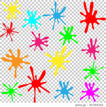 splash ink material set - Stock Illustration [95394302] - PIXTA