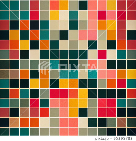 Creative illustration of colorful painted...のイラスト素材 [95395783] - PIXTA