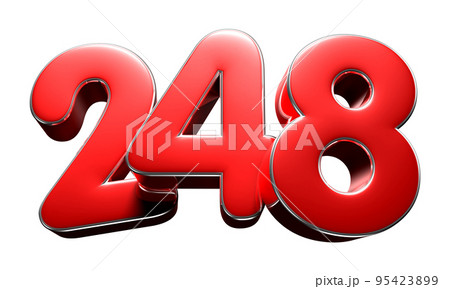 Rounded red number 248.のイラスト素材 [95423899] - PIXTA