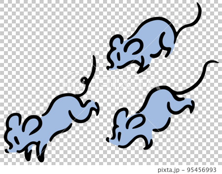 3 mice running. Isometric drawing. - Stock Illustration [95456993] - PIXTA