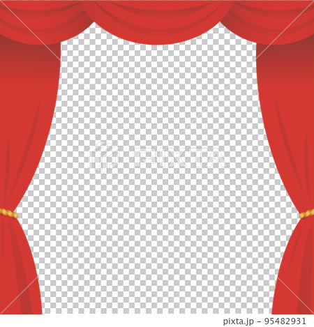 Stage curtain, drop curtain, stage curtain - Stock Illustration ...