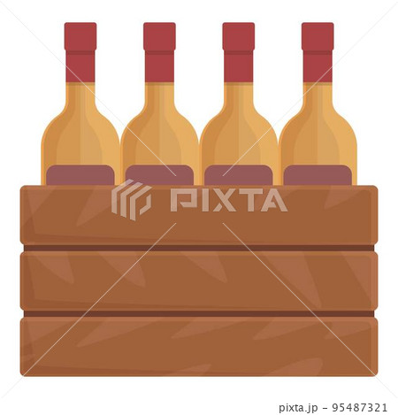 White bottle box icon cartoon vector. Wine...のイラスト素材 [95487321] - PIXTA